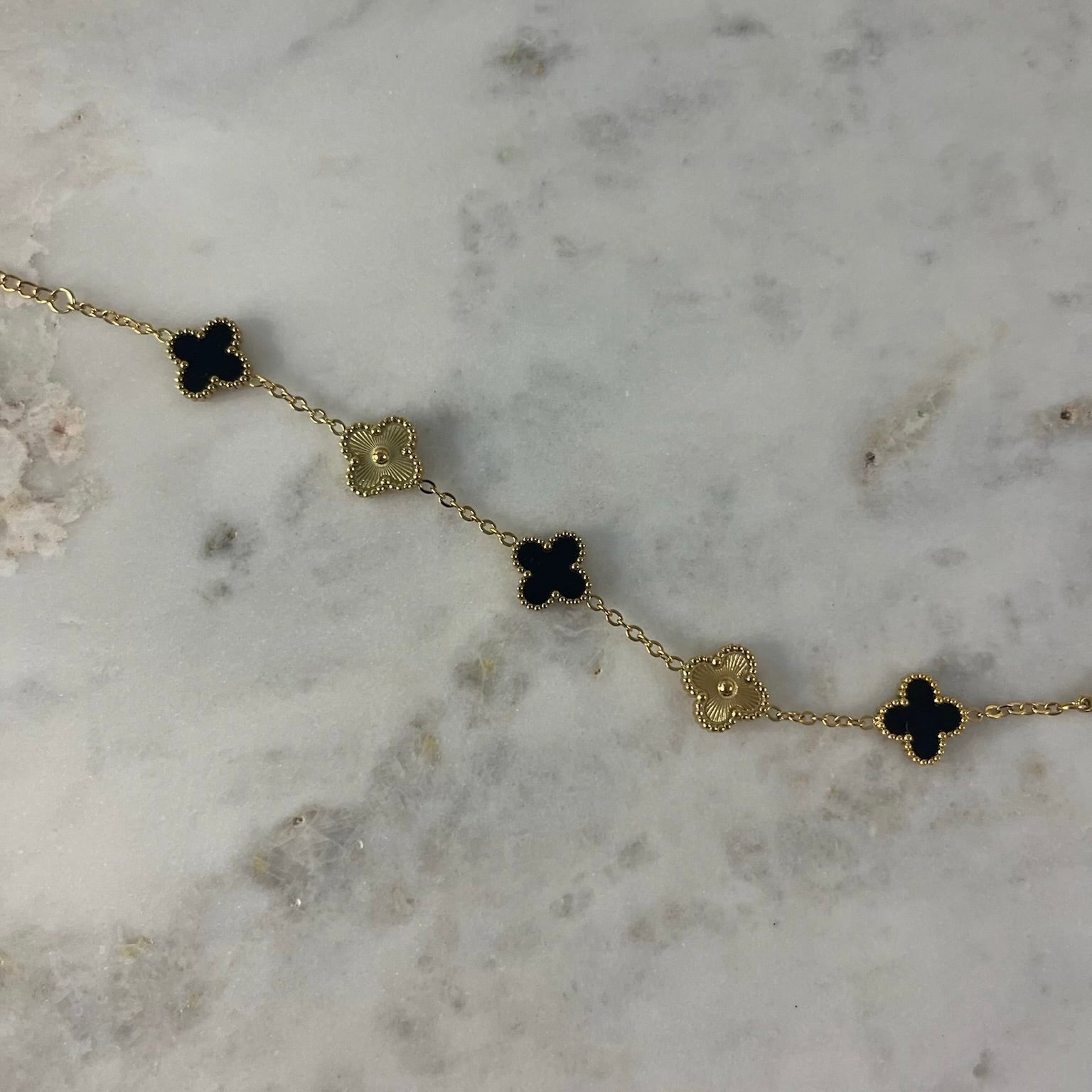 Black & Gold Shell VCA Bracelet – Shop HP